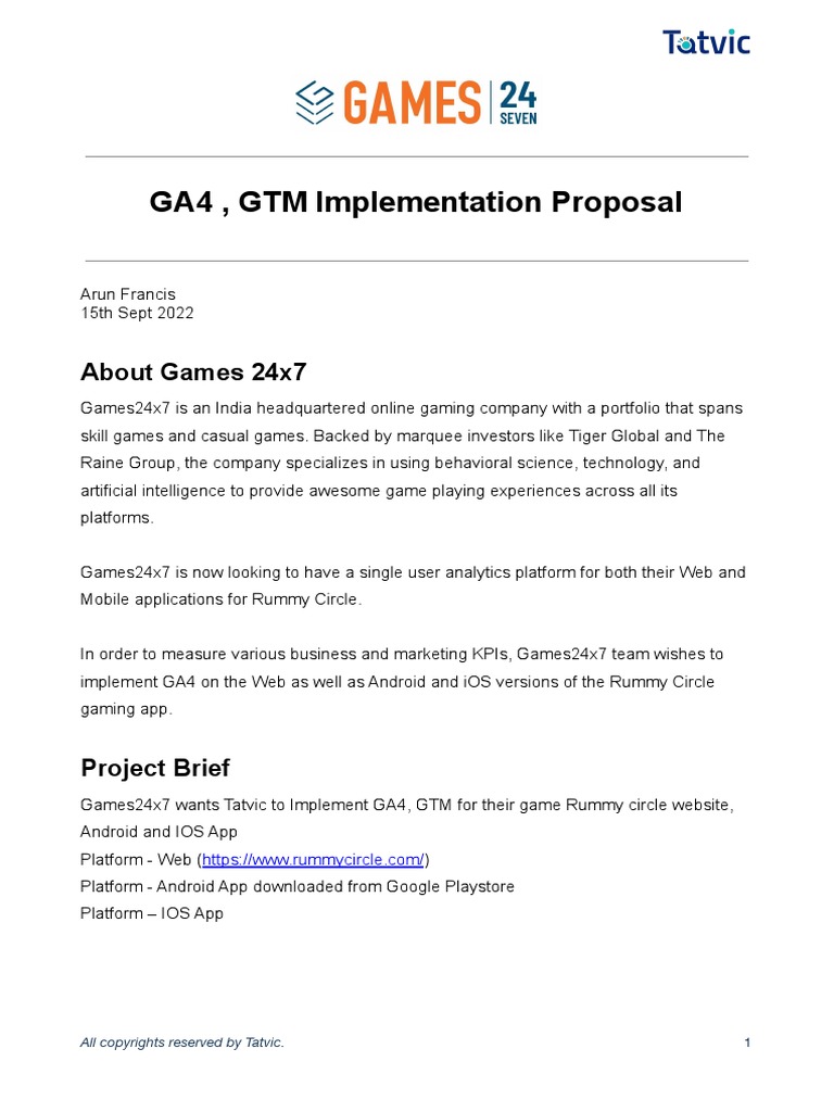 Ga4 Gtm Implementation Pdf Mobile App Ios 