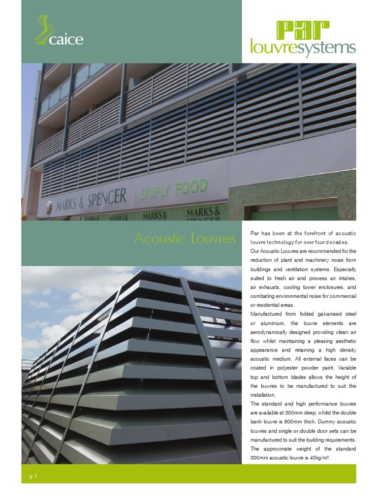 Caice PAR - Acoustic - Louvre | PDF | Decibel | Mechanical Engineering
