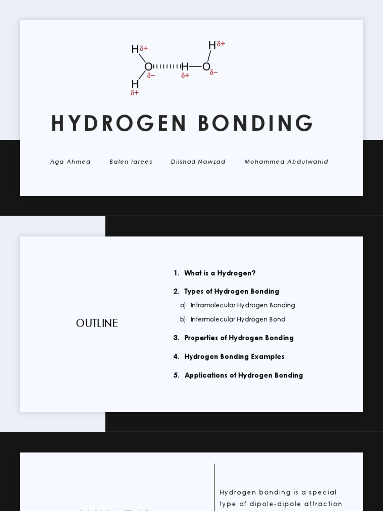 Hydrogen Bonding | PDF | Chemical Bond | Hydrogen Bond