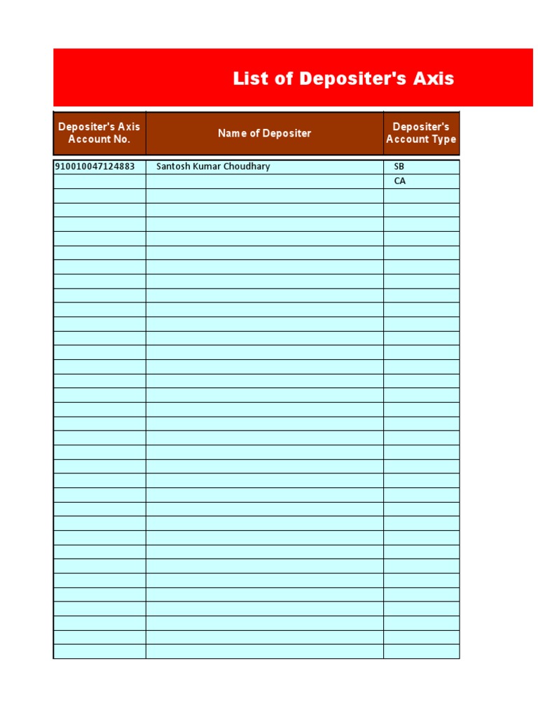 Axis Bank Pay in Slip Final | PDF | Cheque | Deposit Account