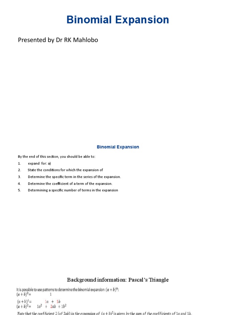 Binomial Expansion | PDF | Function (Mathematics) | Trigonometric Functions