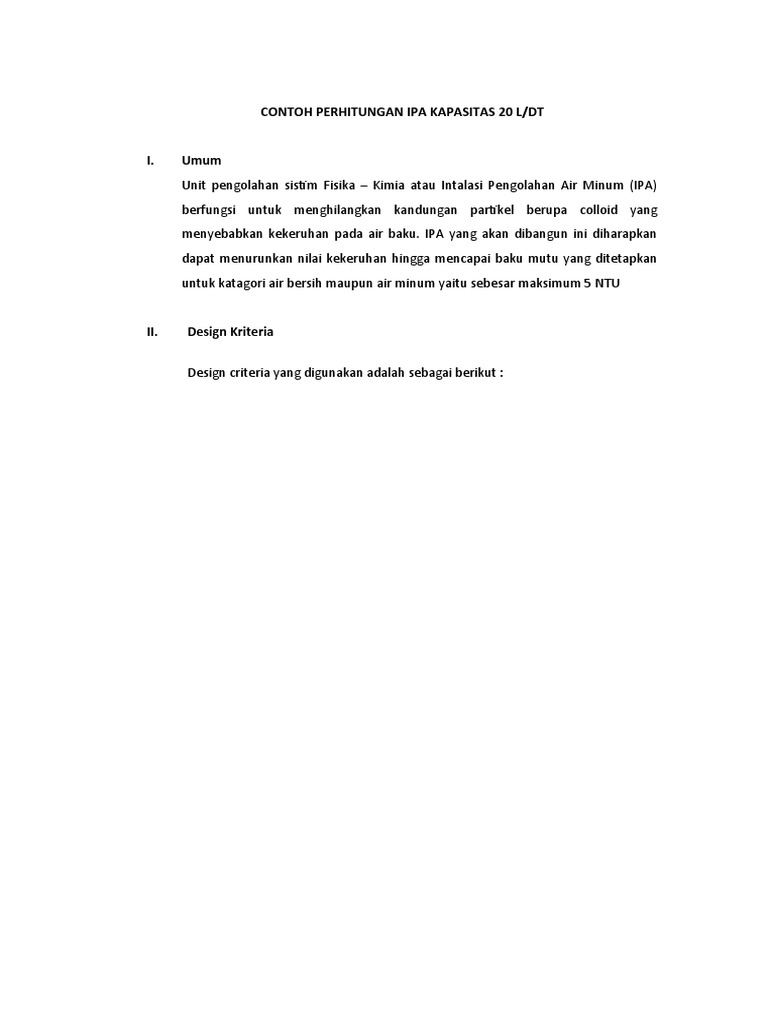 Contoh Perhitungan Ipa 20 LPD | PDF