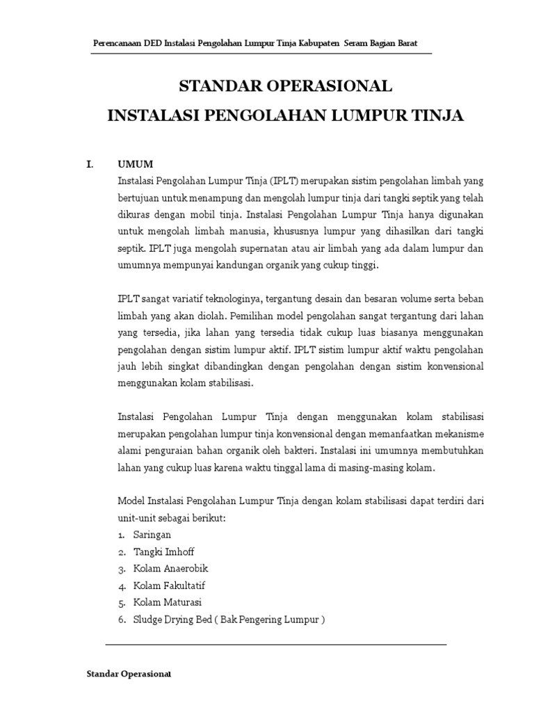 Sop Iplt SBB | PDF