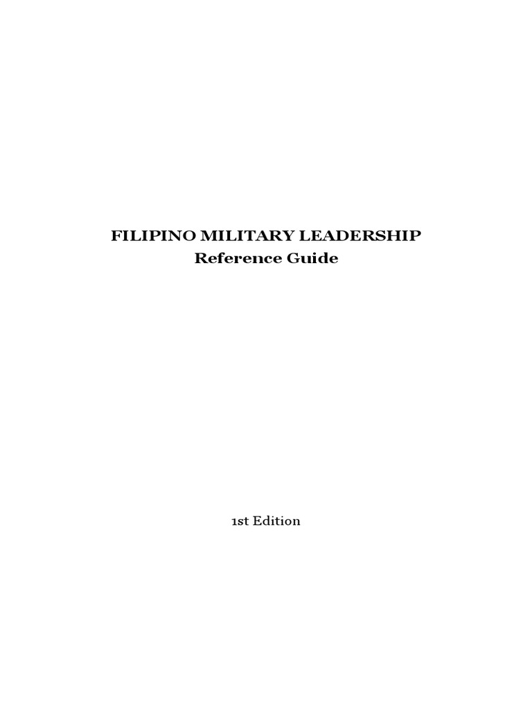 Filipino Military Leadership Reference Guide AFPLDC - 1648773485 | PDF ...