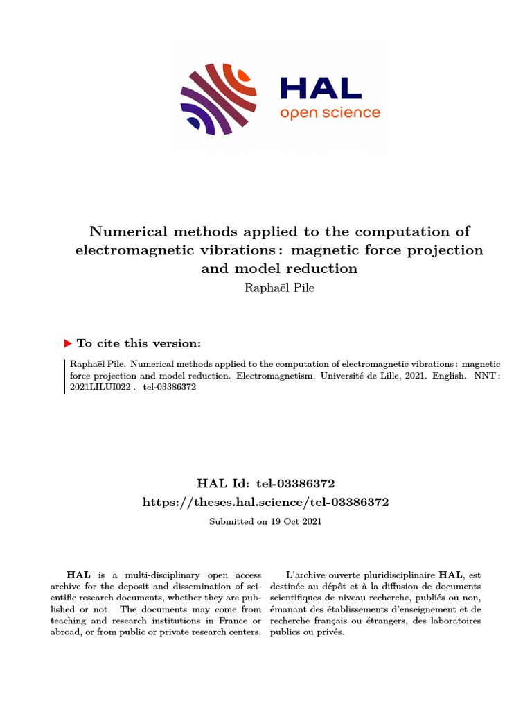 Pyleecan Pmsm Field Geometry Modal Acoustics These Pile Raphael Pdf