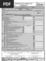 New Form 2550 M - Monthly VAT Return P 1-2 | PDF | Value Added Tax ...