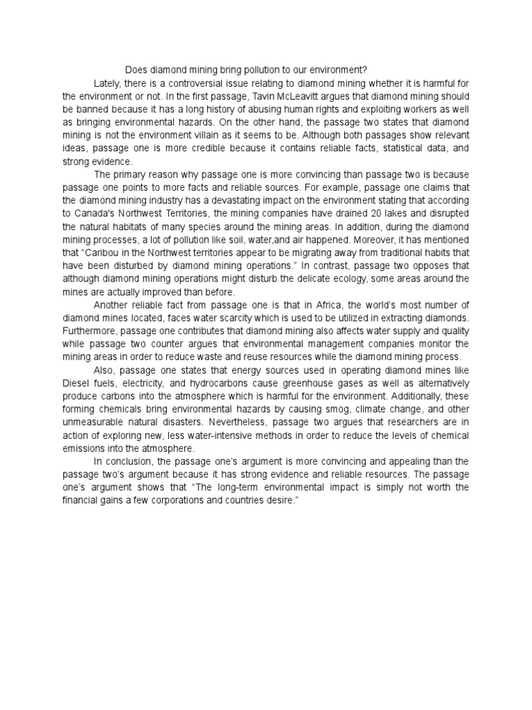 Diamond Mining Extended Response Htoo Sandar Moe Dragged Download Free Pdf Mining