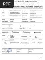 Sample Magnetic Particle Inspection Report | PDF | Welding | Construction