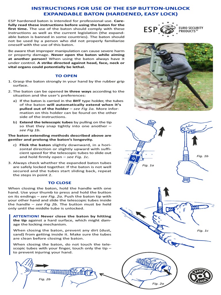 Expandable Baton Easy Lock EN | PDF | Tools | Manufactured Goods