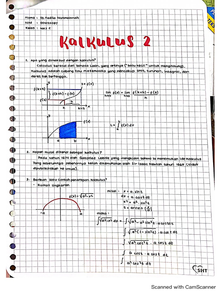 Tugas Kalkulus II - D041211097 - St. Fadila | PDF