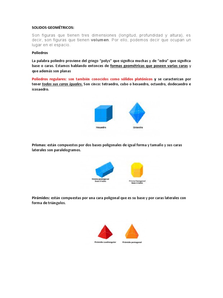 Solidos Geometricos | PDF
