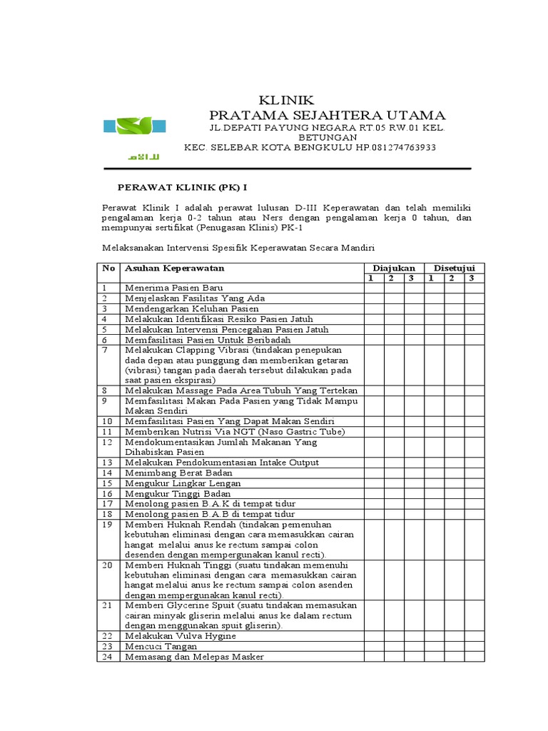 RKK Perawat (pk1) | PDF