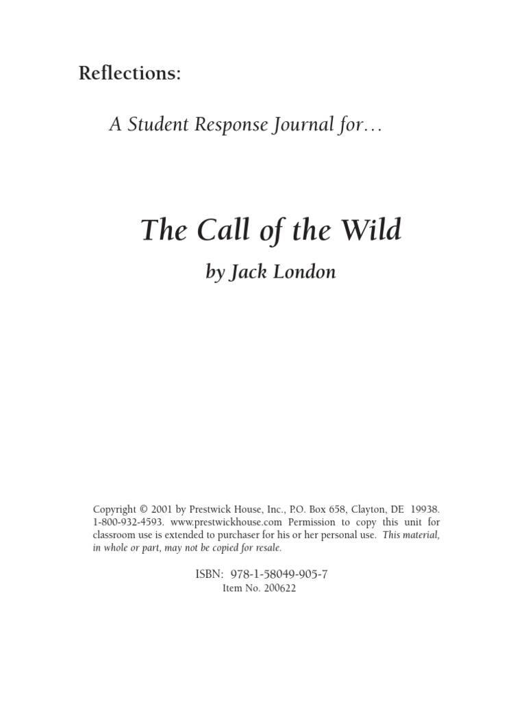 Call Wild RJs | PDF | The Call Of The Wild