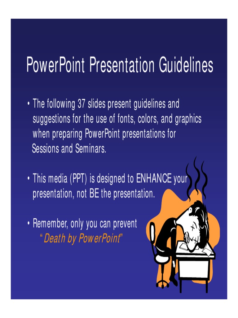 Powerpoint Guidelines | PDF | Color | Microsoft Power Point