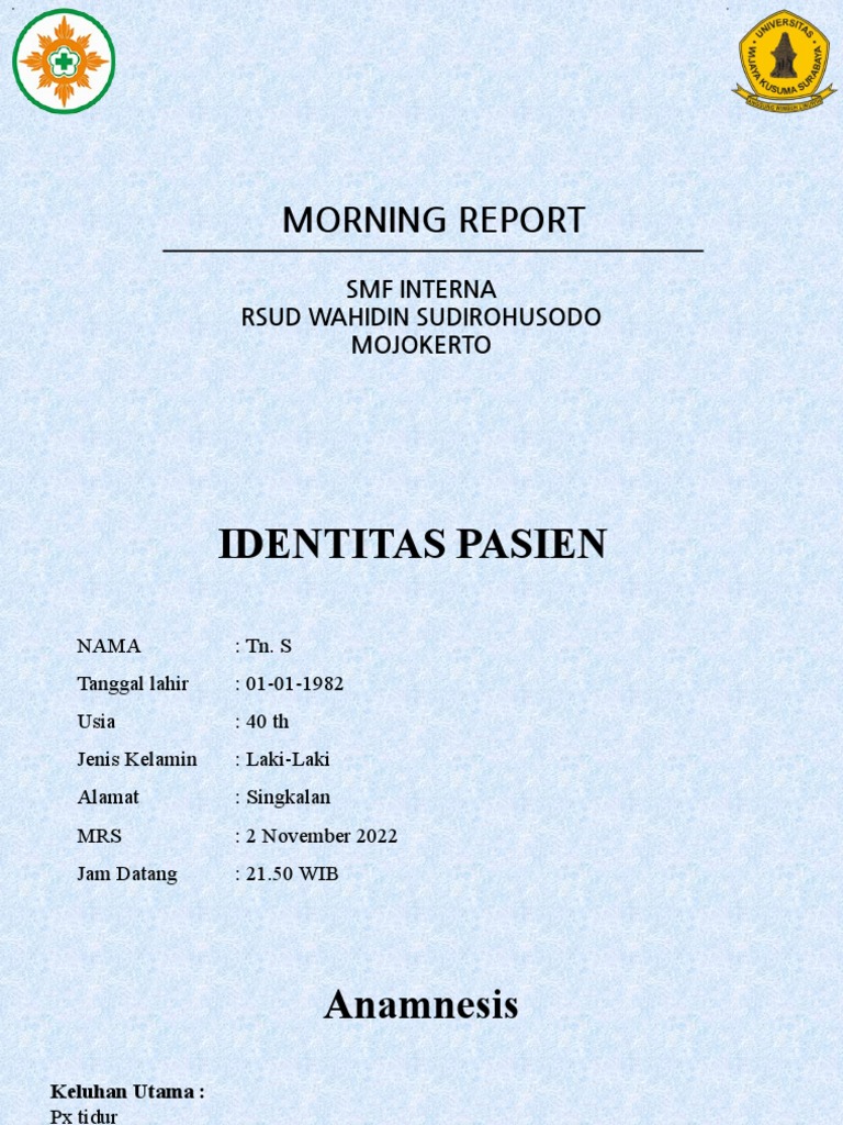 Tn. S 40th Obs - Penurunan Kesadaran+Hipoglikemi IGD Interna | PDF