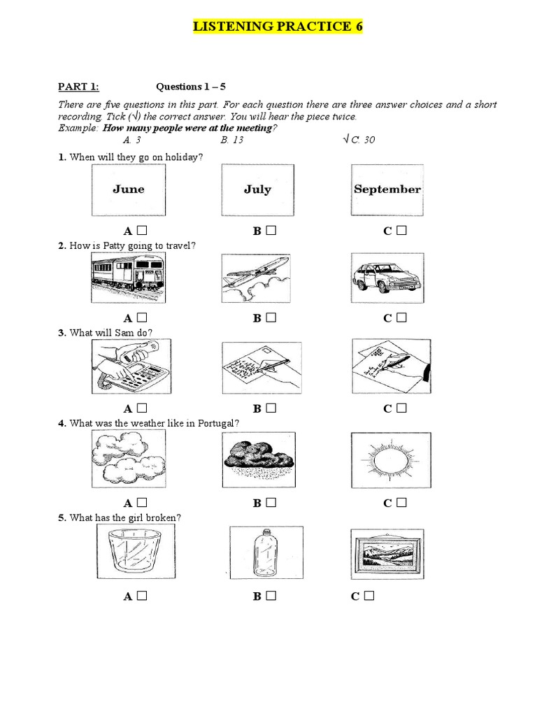 Listening Practice Test 06 | PDF