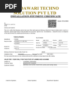 Tedi India Pvt. LTD.: Online Fitment Certificate | PDF