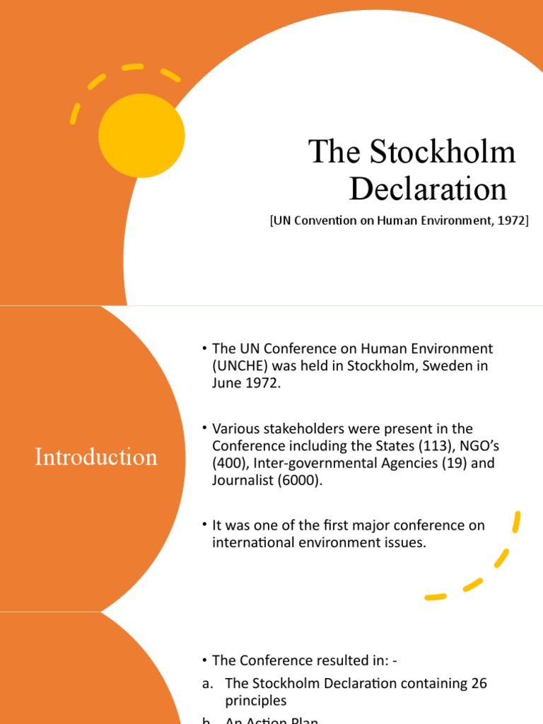 Stockholm Declaration: 26 Principles Overview | PDF | Economies ...