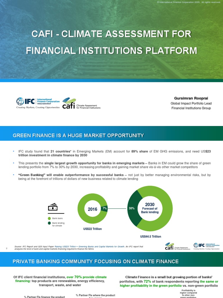 IFC CAFI Platform | PDF | International Finance Corporation | Low ...