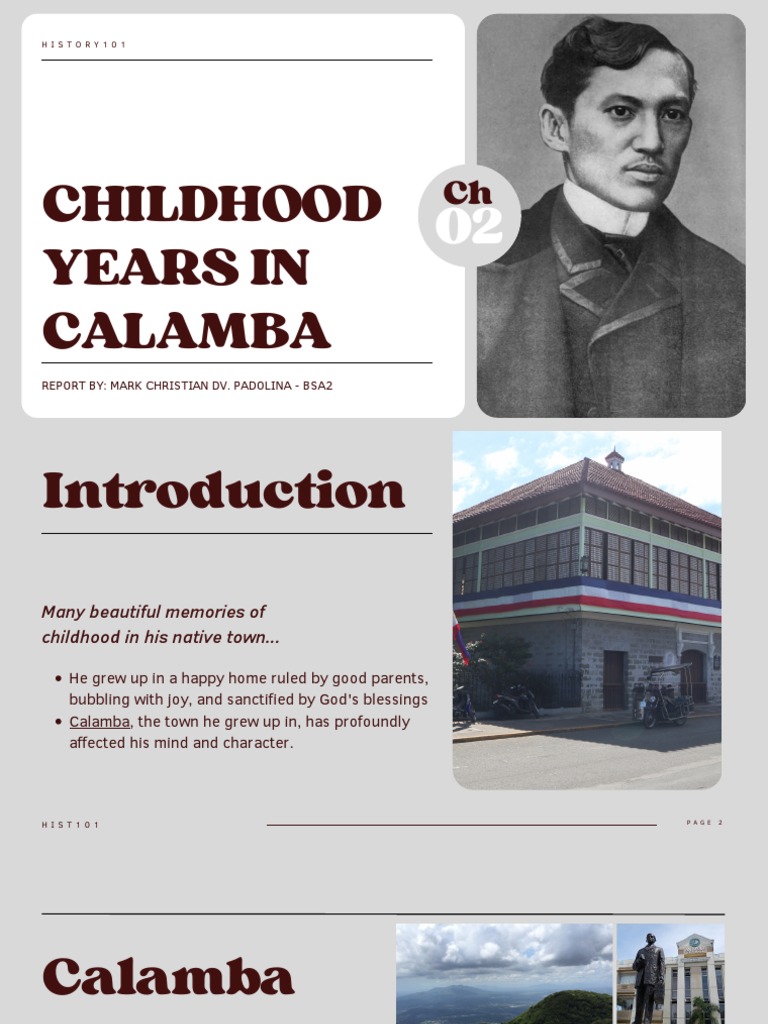 Chapter 2 Childhood Years in Calamba | PDF