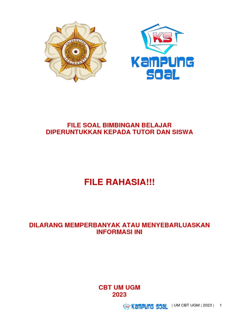 UM CBT UGM Bahasa Inggris | PDF