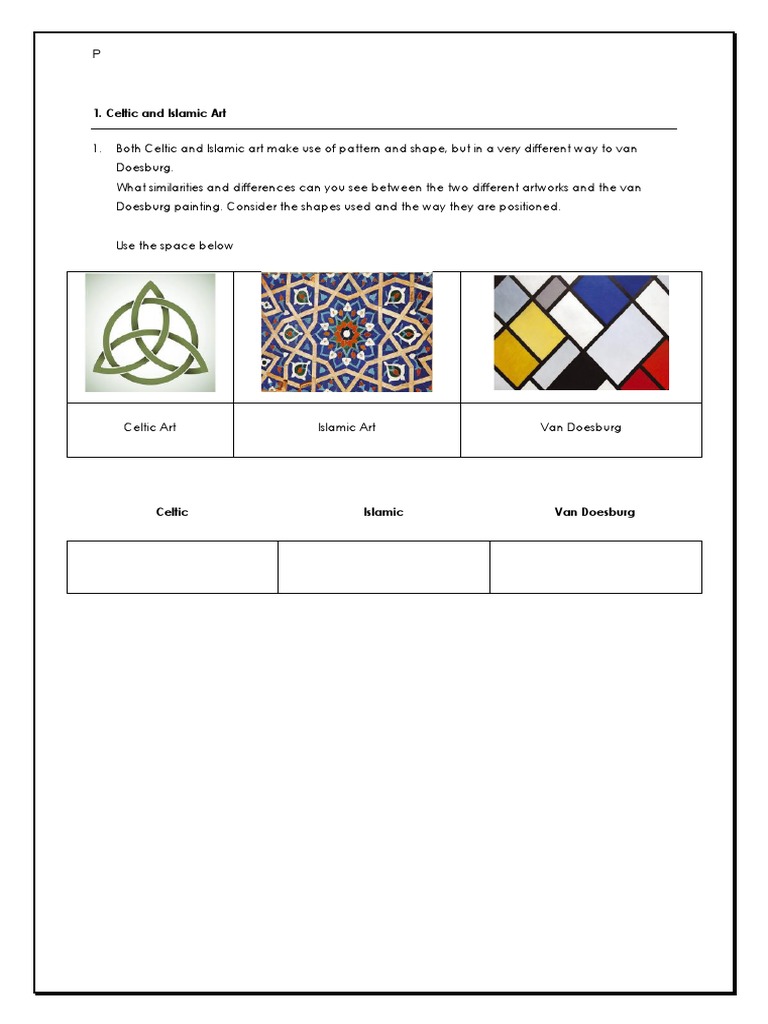 3.2 Task 1. Celtic and Islamic Art | PDF | Art