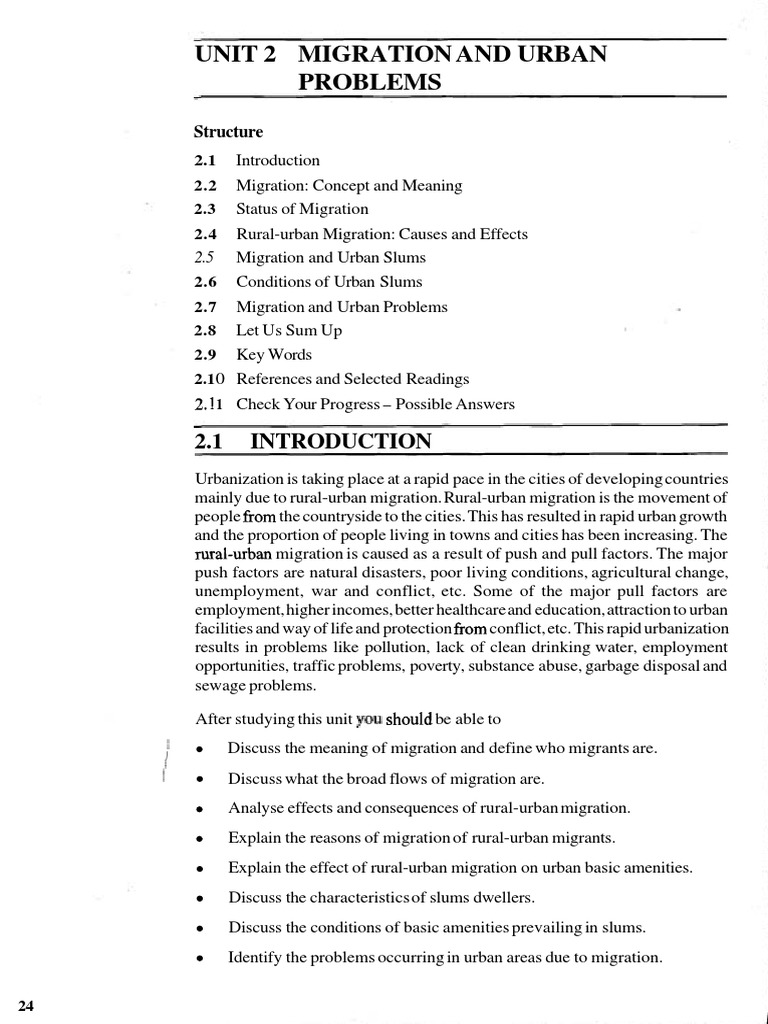 Migration and Urban Challenges in India | PDF | Human Migration | Slum