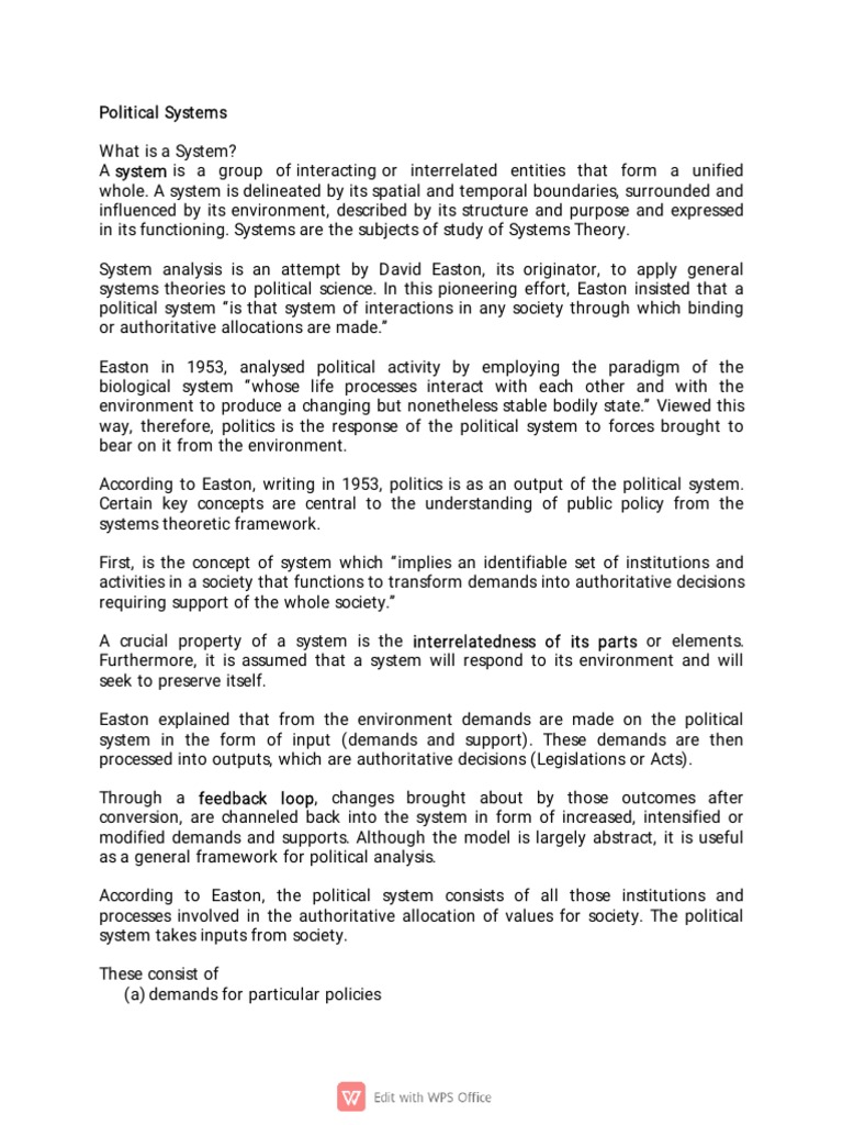 Political Systems | PDF