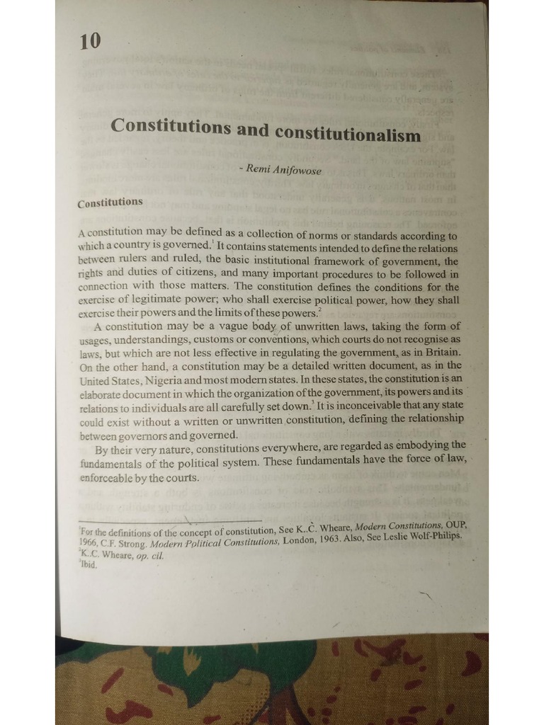 Constitution and Constitutionalism | PDF