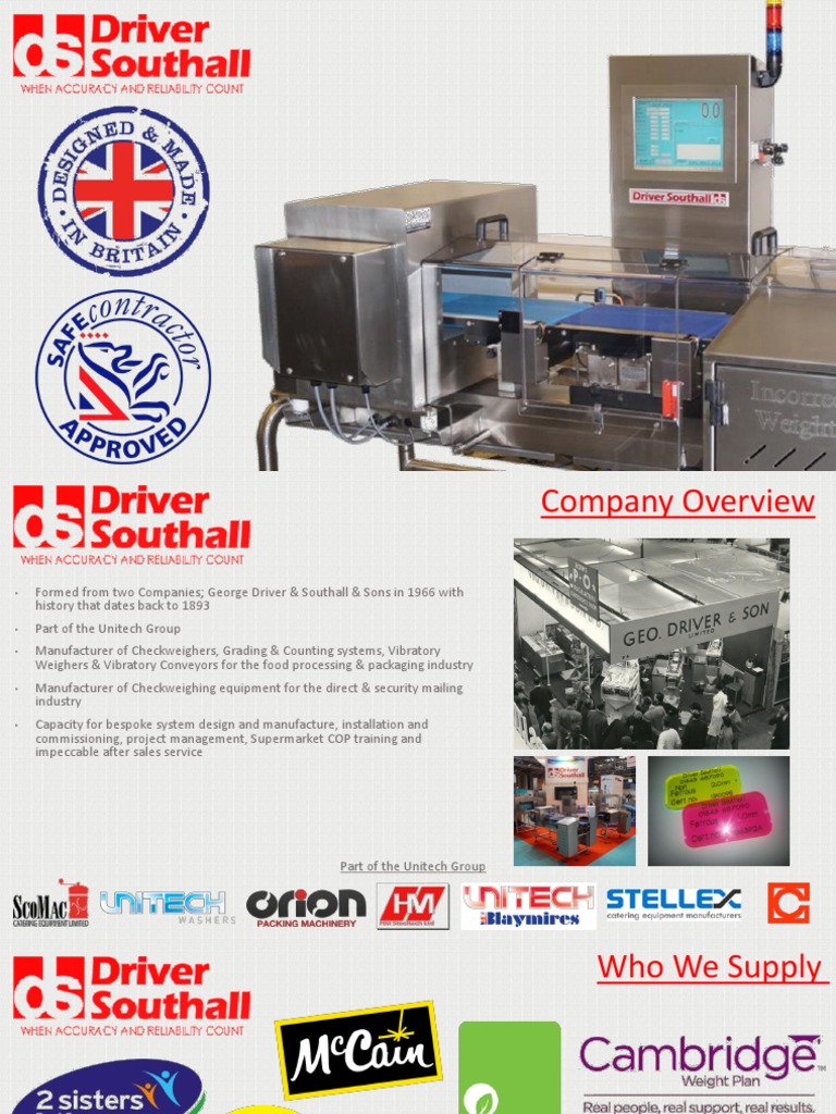 Unitech Metal Detectors, Checkweighers, Presentation | PDF | Embedded ...