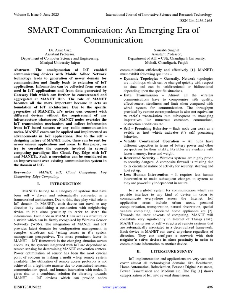 SMART Communication: An Emerging Era of Communication | PDF | Internet ...