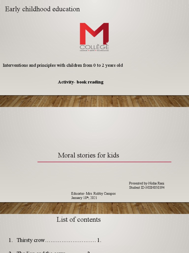 Moral Stories For Kids Pdf