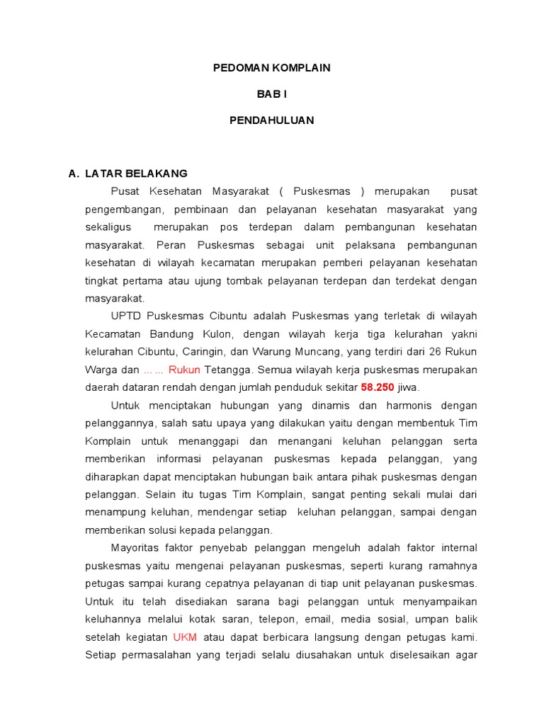 1.pedoman Komplain | PDF