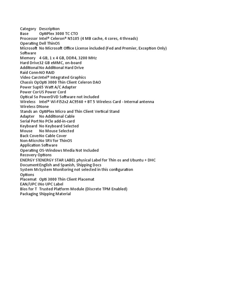 RFP - 104 - Purchase Dell OptiPlex 3000 TC - JPG | PDF