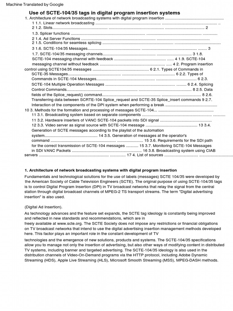 SCTE in Program Insertions | PDF | Transmission Control Protocol ...