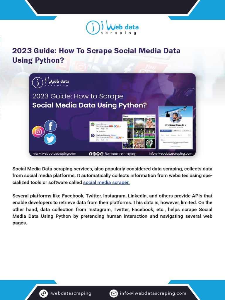 2023 Guide How To Scrape Social Media Data Using Python | PDF | Popular ...