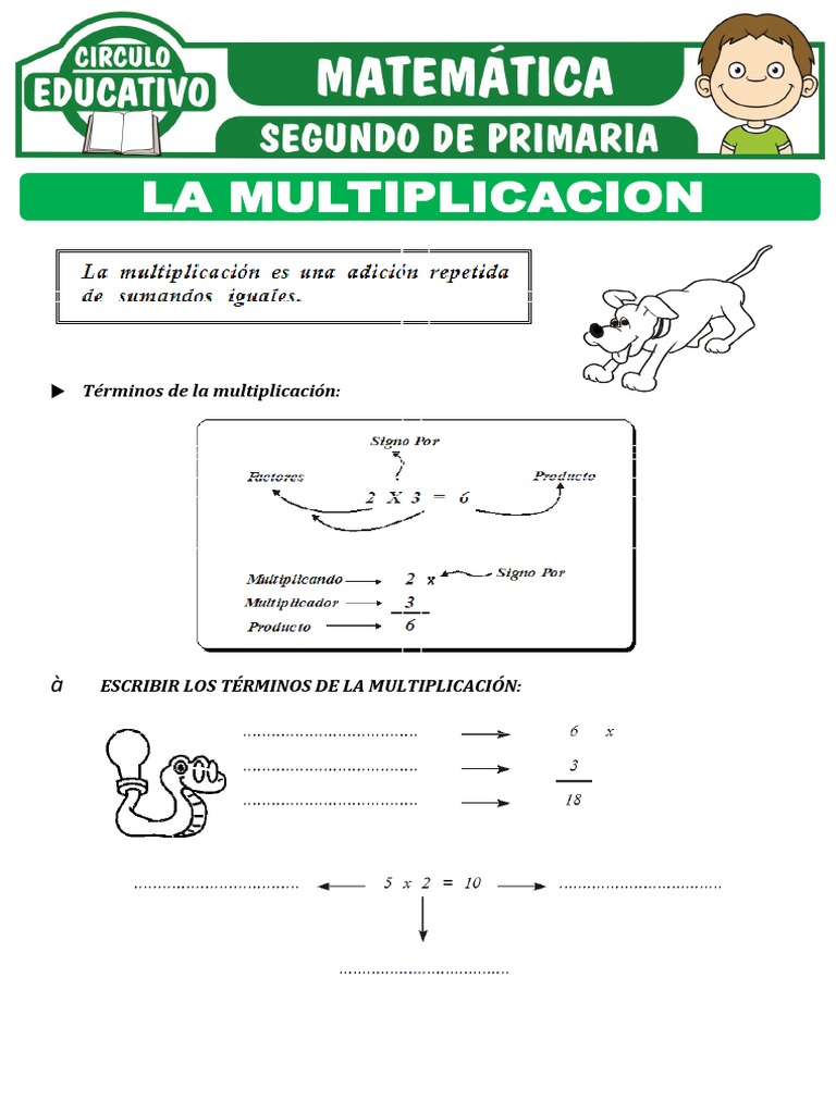 La Multiplicacion para Segundo de Primaria | PDF | Aritmética ...
