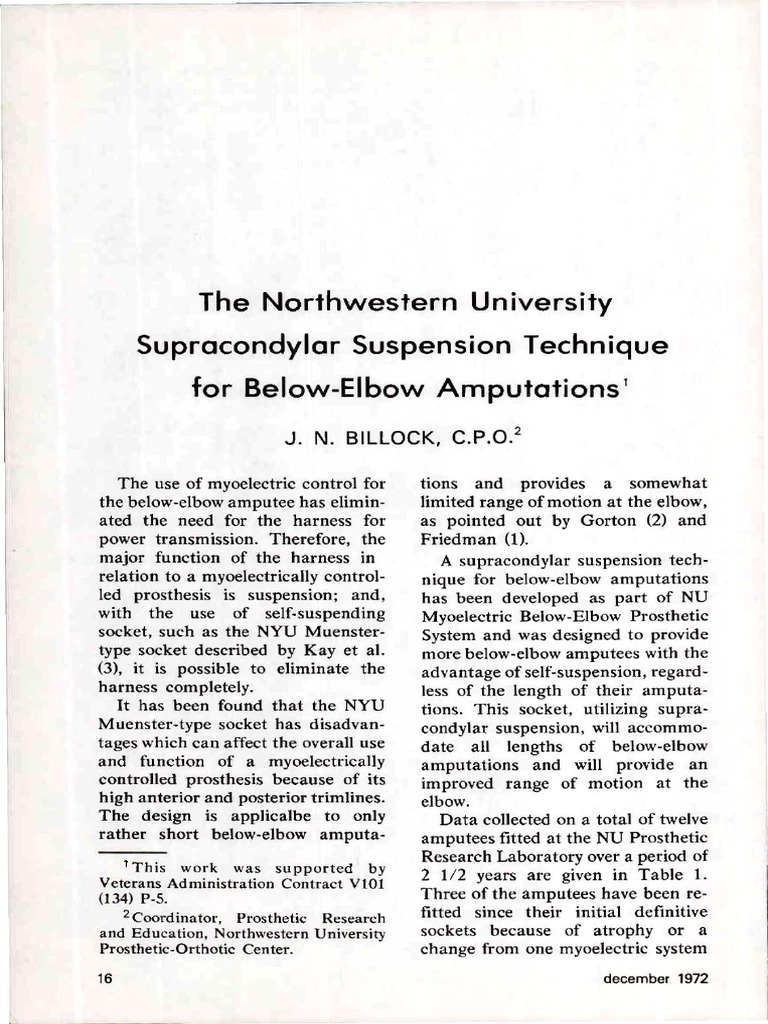 Northwestern Socket - 20200525 - 135116394 | PDF | Prosthesis | Elbow