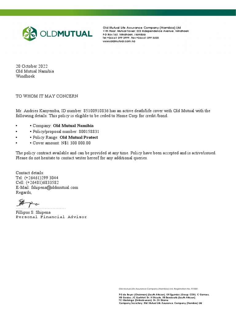 Bond Cover Letter (002)00 (2) | PDF