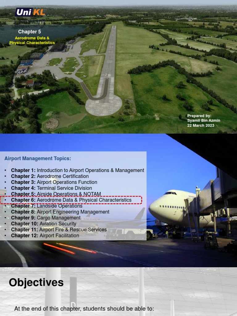 Week 6 - Chapter 5 Aerodrome Data & Physical Characteristics | PDF | Runway | Airport