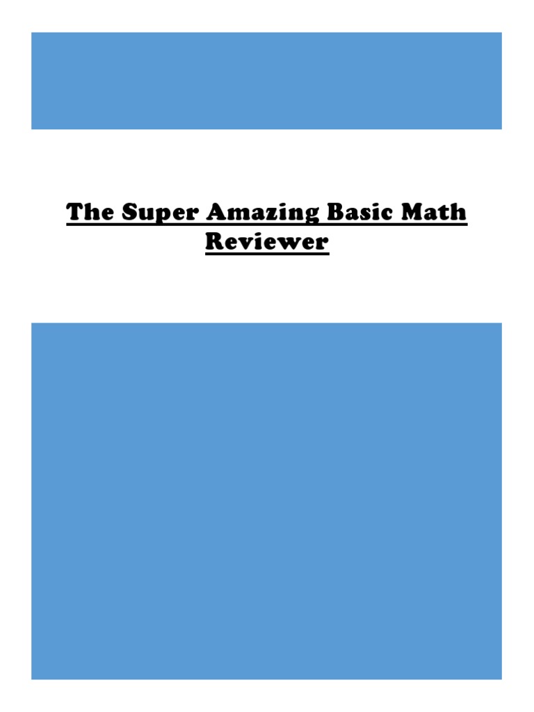 Basic Math Guide for Beginners | PDF