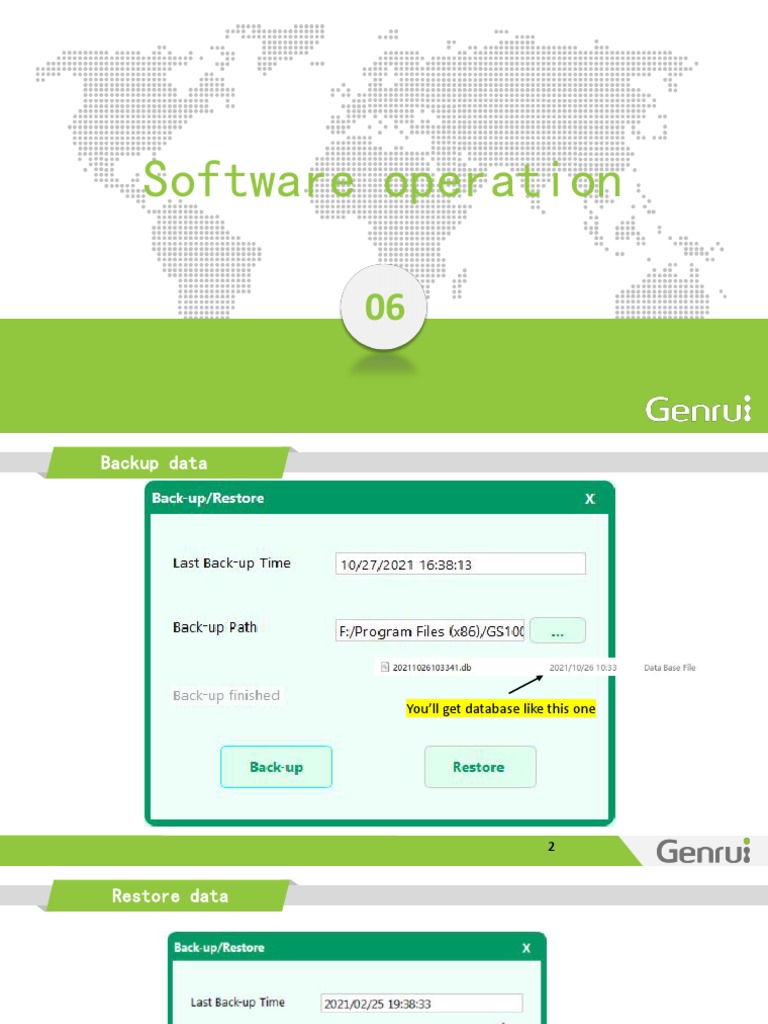 Software Operation V1.1 | PDF