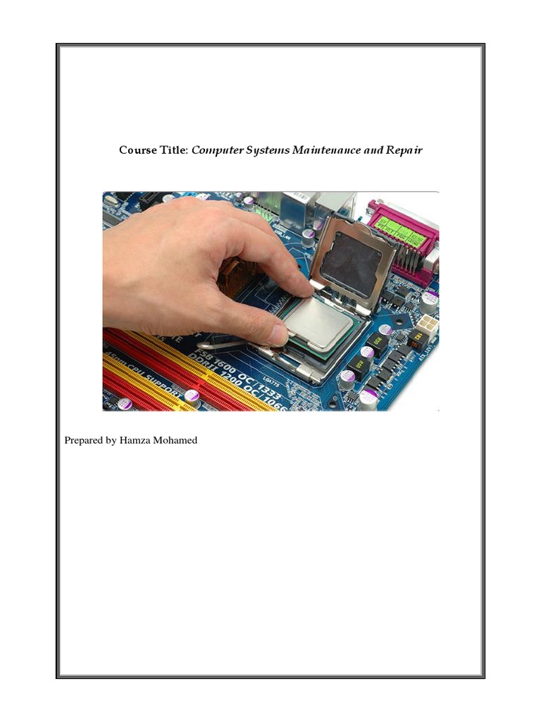 Computer Systems Maintenance | PDF | Operating System | Mobile App