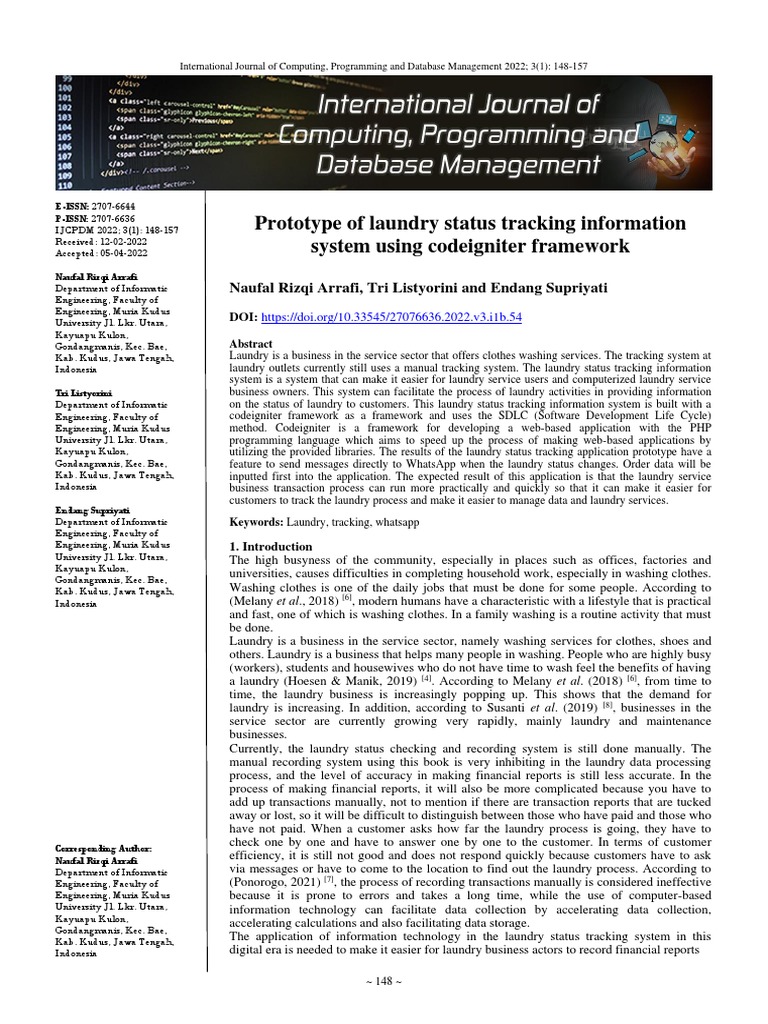 Laundry Status Tracking System Prototype | PDF | Software Development ...