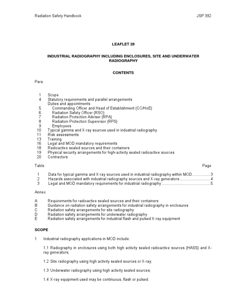 Radiation Safety Handbook | PDF | Ionizing Radiation | Radiography