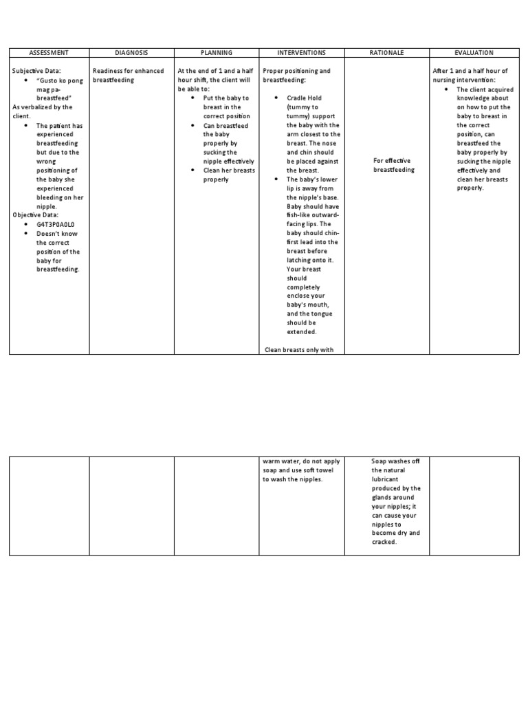 NCP | PDF | Breastfeeding | Breast