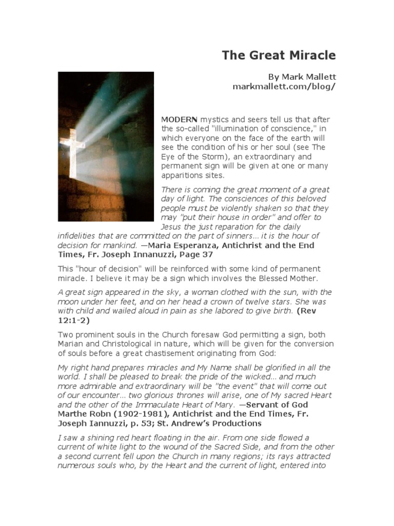 The Great Miracle | PDF | Jesus | Miracle