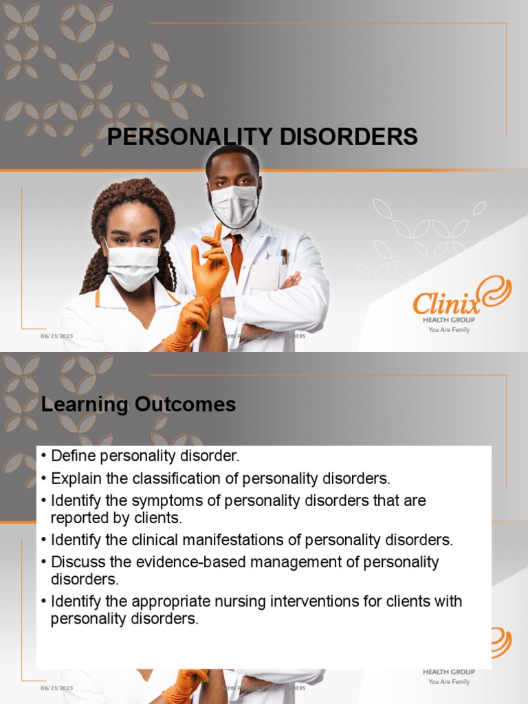 MHN Personality Disorders | PDF | Personality Disorder | Borderline Personality Disorder