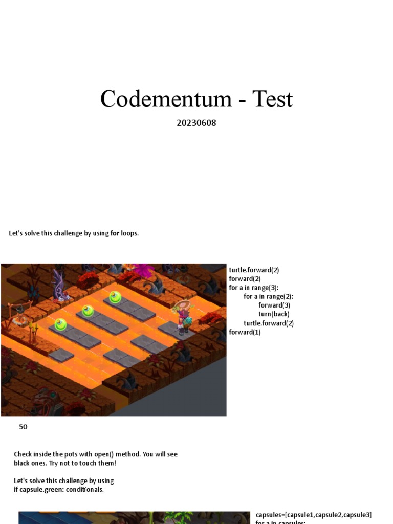 Codementum - Test | PDF | Control Flow | Computer Science