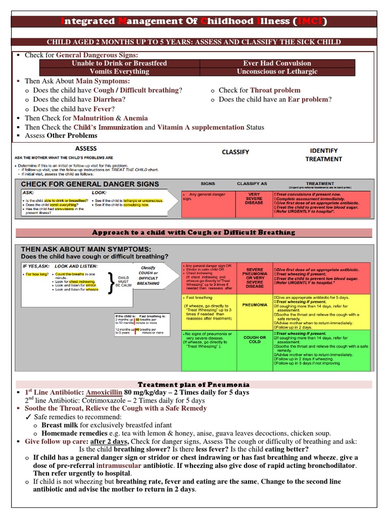 IMCI Updated | PDF | Breastfeeding | Diarrhea